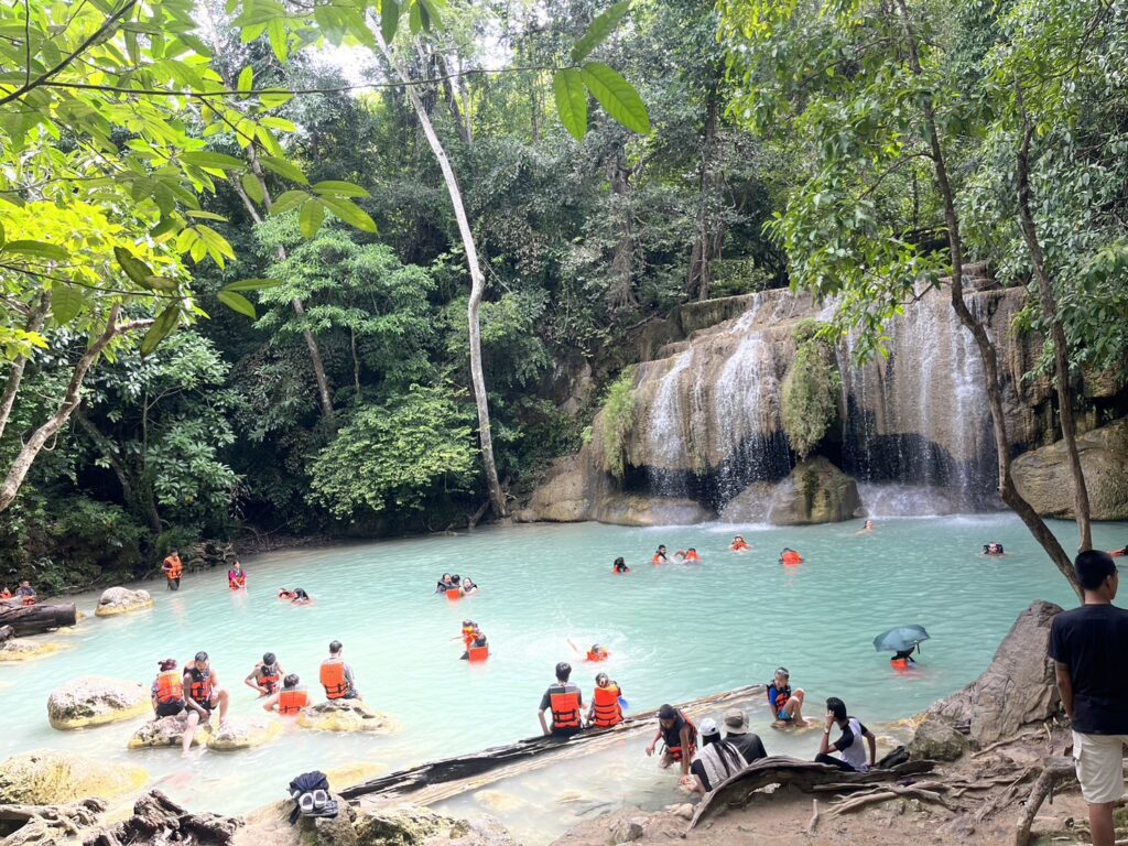 Erawan Waterfalls and Tiger Cave Temple - Group Tour (GTE07) - Bangkok ...